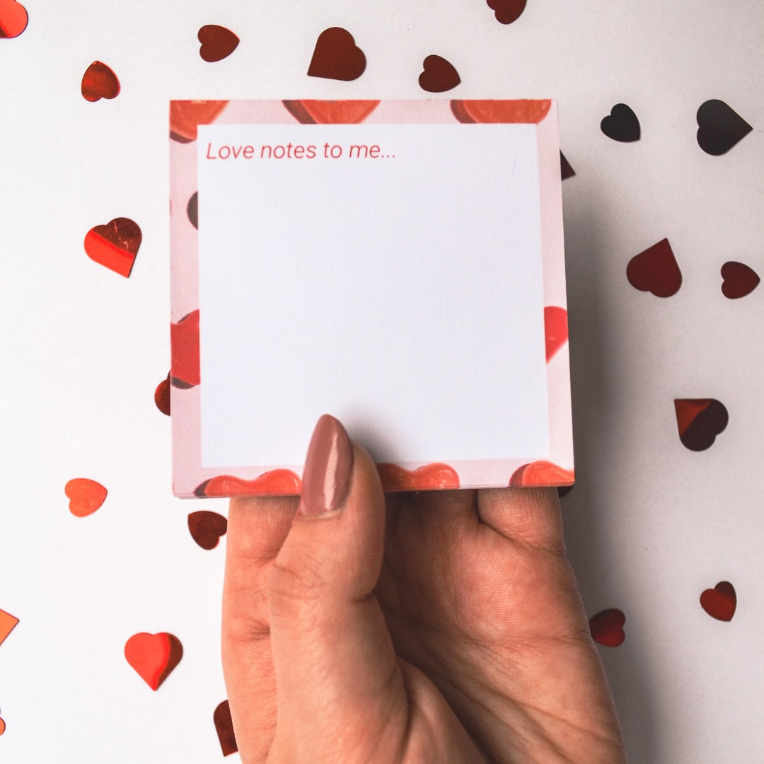 Heart Valentine's 'Love Notes To Me' Memo Pad / - Etsy España