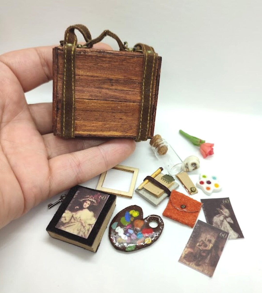 Miniature Suitcase With Drawing Kit for Blythe. Art Supplies in the ...