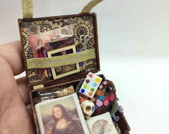 Miniature Suitcase With Drawing Kit for Blythe. Art Supplies - Etsy