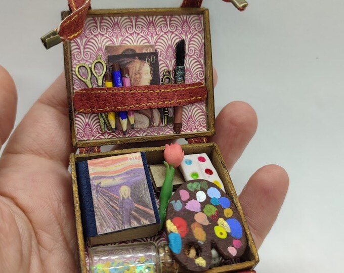Miniature Suitcase With Drawing Kit for Blythe. Art Supplies - Etsy