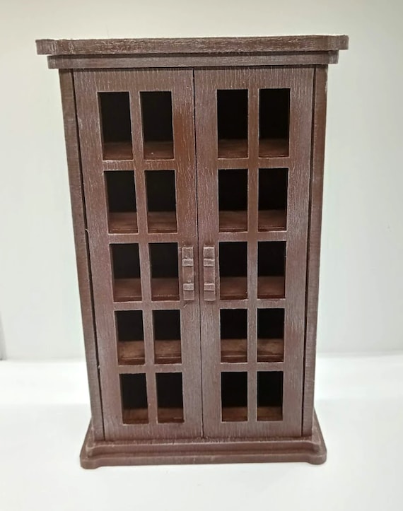 Miniature Bookcase. Mini Bookcase With Shelves. Wooden - Etsy