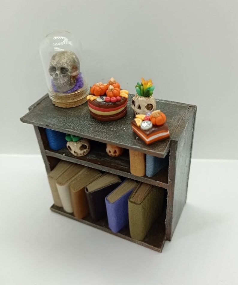 Miniature bookcase. Miniature shelf for books . Furniture for | Etsy