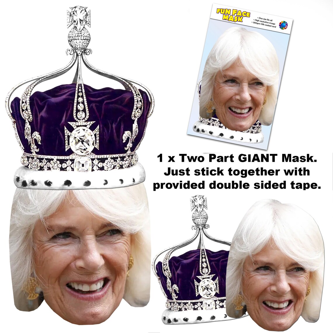 Two Part King Charles III or Camilla Queen Consort & Coronation Crown ...