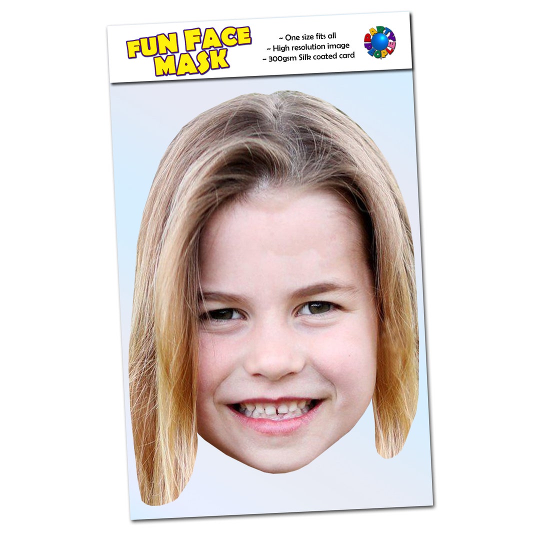 Princess Charlotte - Ready to Wear Celebrity Card Face Mask With ...