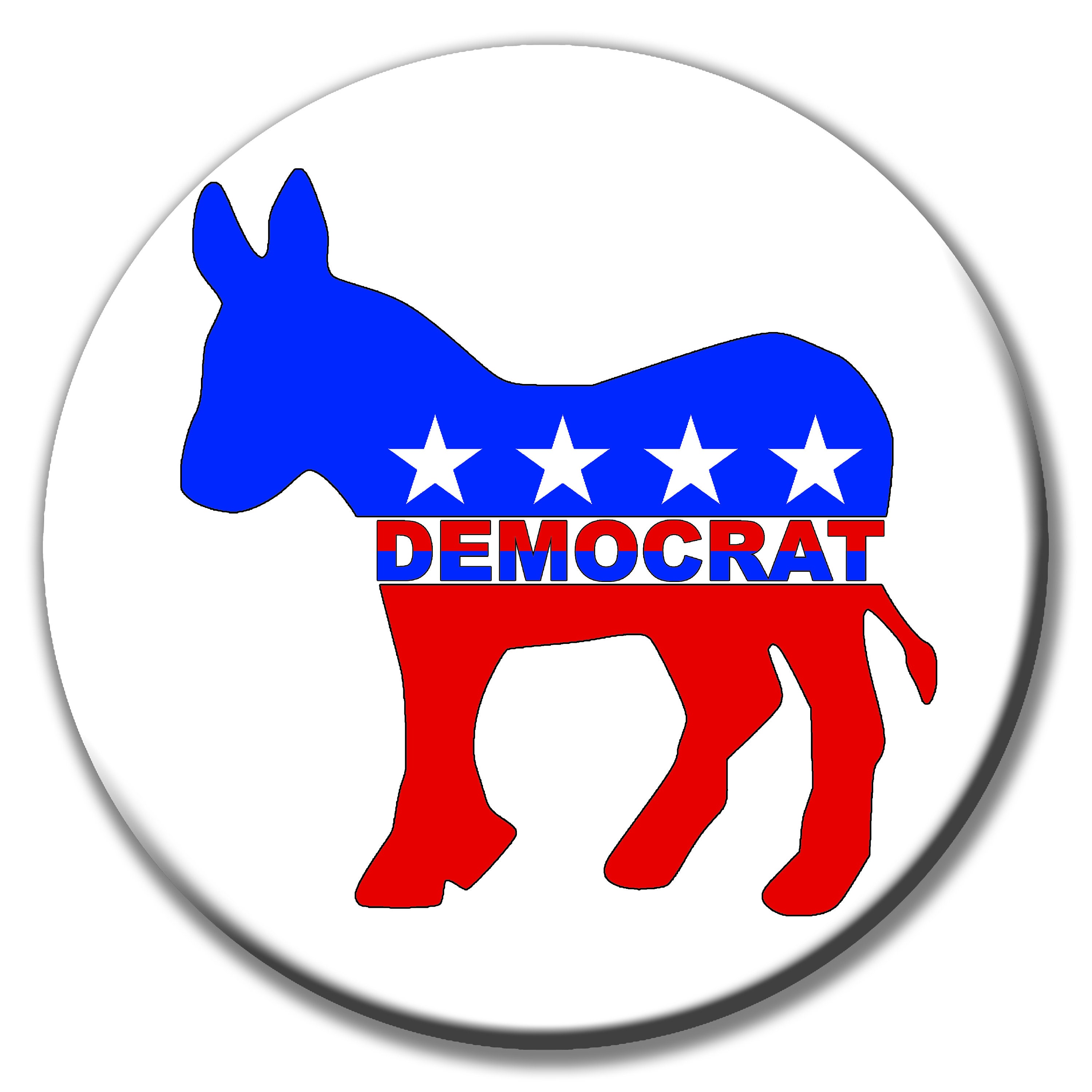 Democrats Democratic Donkey Badge 59mm Vote Democrats pin | Etsy