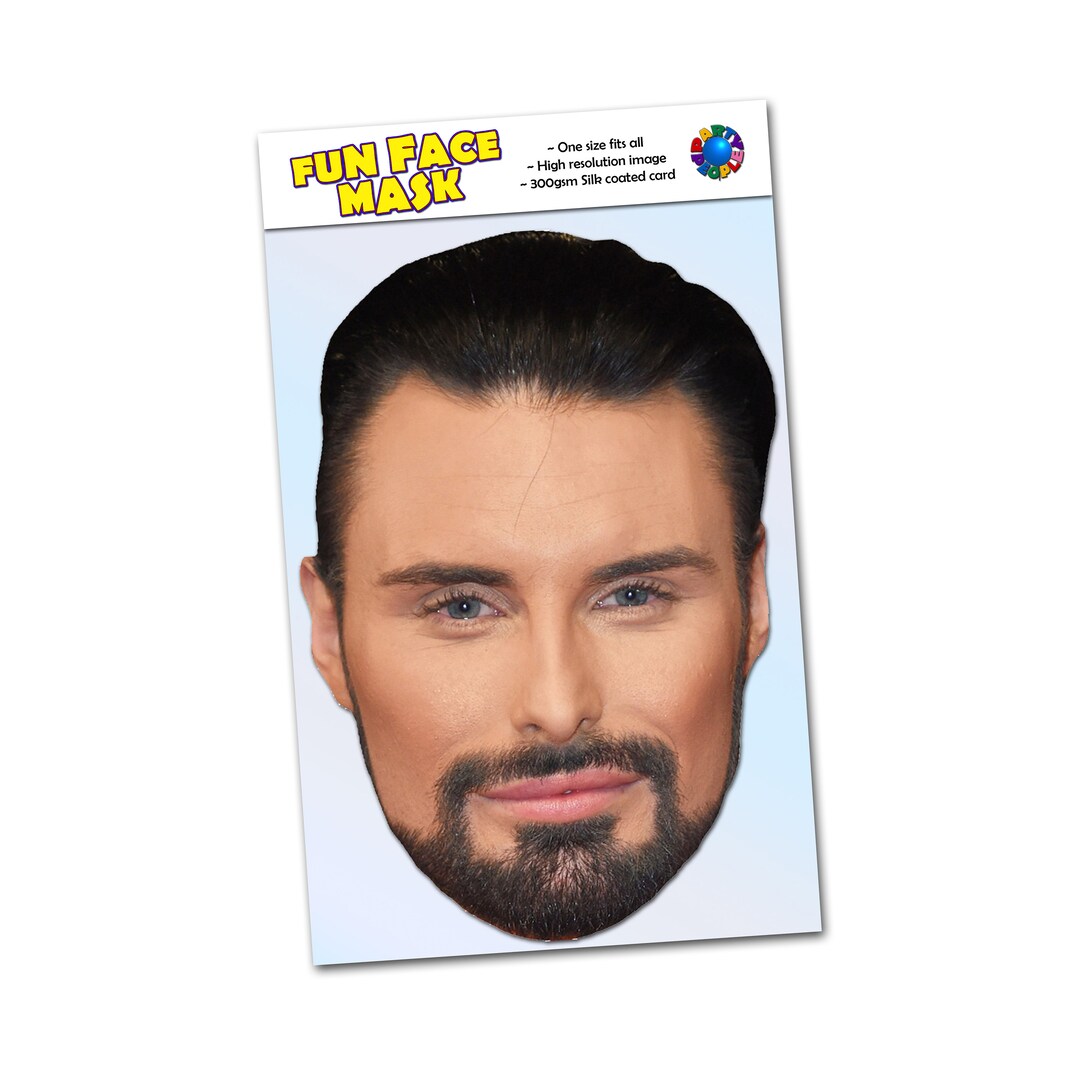 Rylan Clark - Ready to Wear Celebrity Card Face Mask With Optional ...