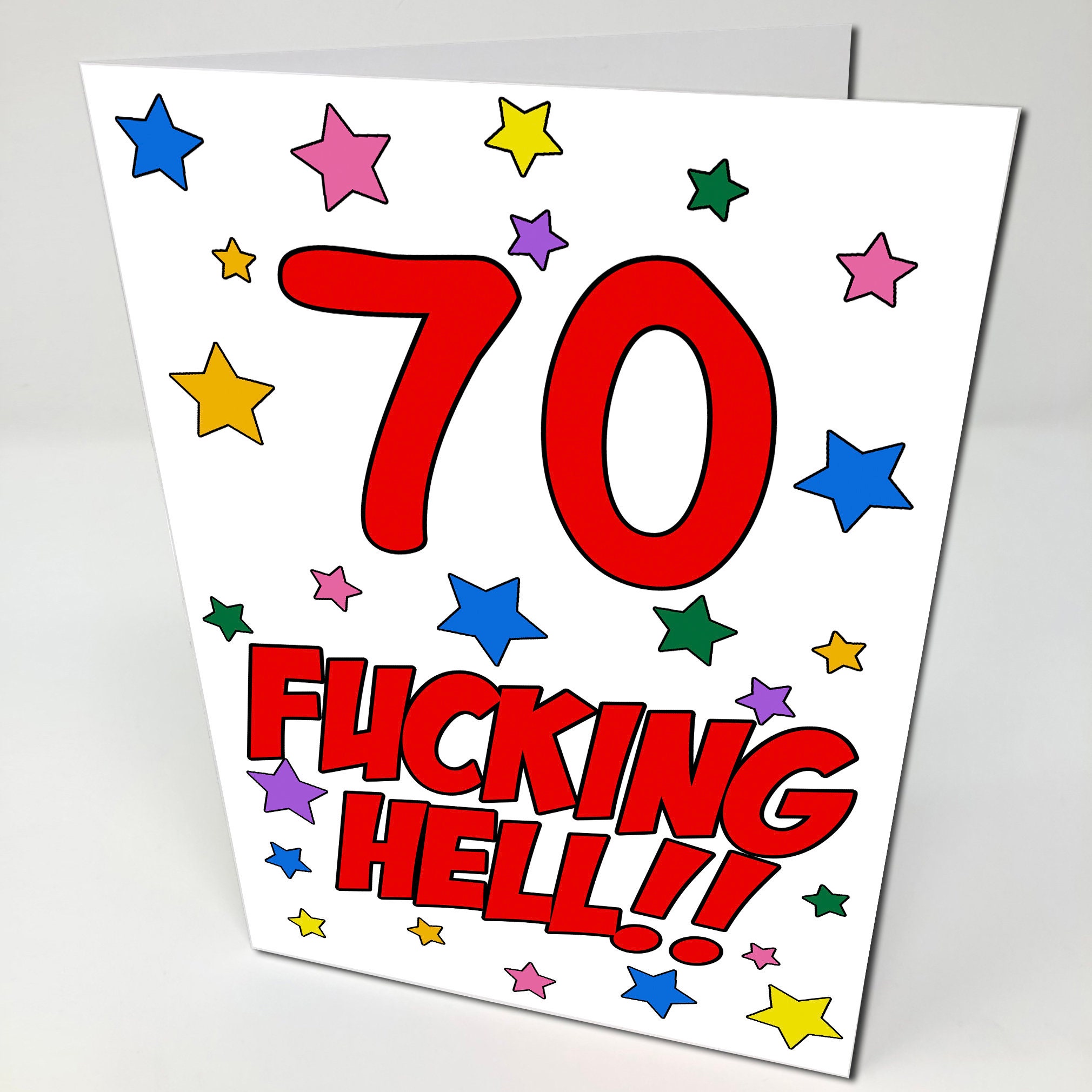70 Fucking Hell Funny Rude Novelty 70th Birthday Card / | Etsy