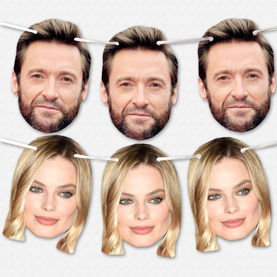 Personalised Photo Bunting Cutout Photo Faces With Ribbon - Etsy