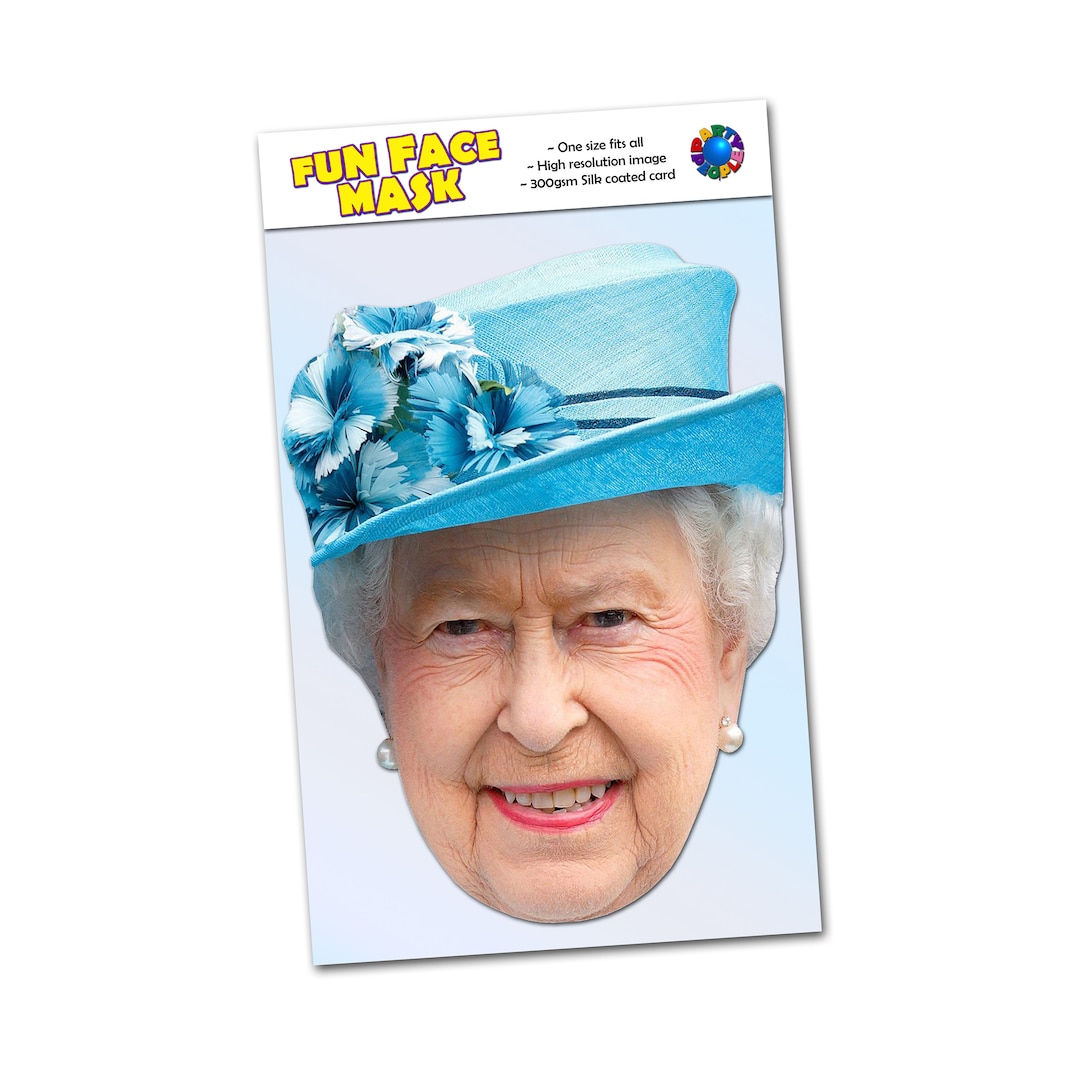 Queen Elizabeth II Celebrity Face Mask Ready to Wear - Etsy