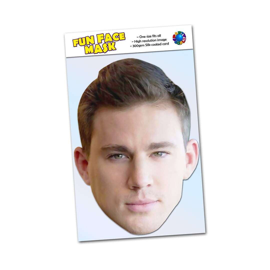 Channing Tatum - Ready to Wear Celebrity Card Face Mask With Optional ...