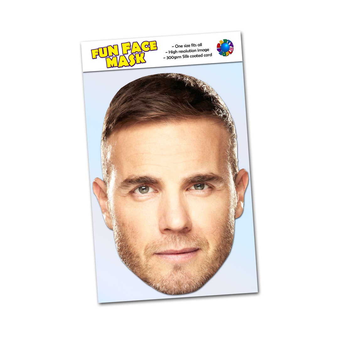 Gary Barlow - Ready to Wear Celebrity Card Face Mask With Optional ...