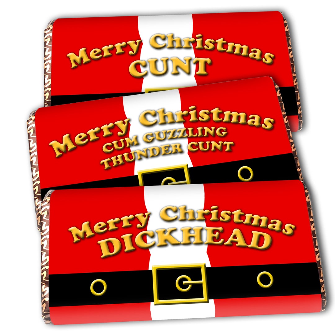 RUDE Merry Christmas Novelty Chocolate Bar A Highly Offensive Adult ...
