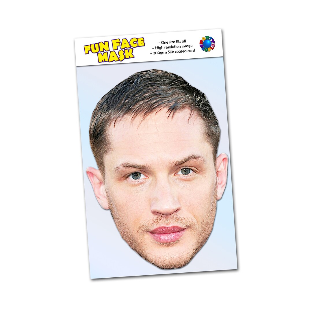 Tom Hardy Celebrity Face Mask Ready to Wear High Quality Card Masks ...