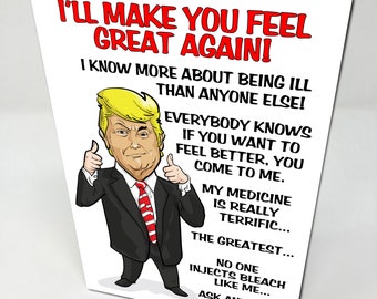 Trump Get Well Card - Etsy