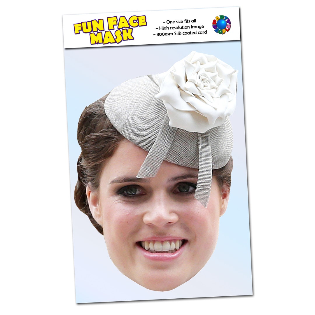 Princess Eugenie of York Ready to Wear Celebrity Card Face Mask With ...