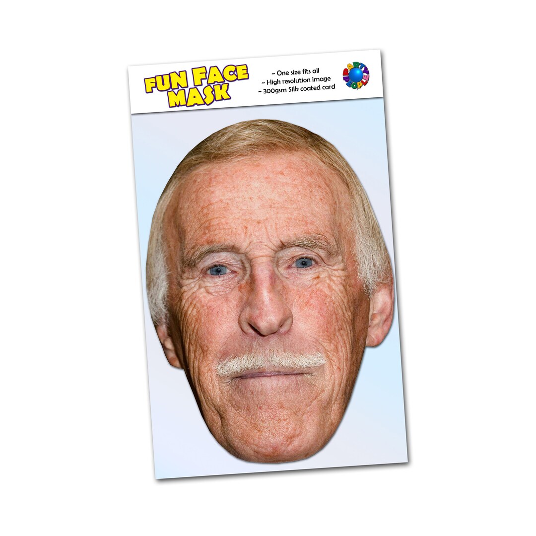 Bruce Forsyth - Ready to Wear Celebrity Card Face Mask With Optional ...
