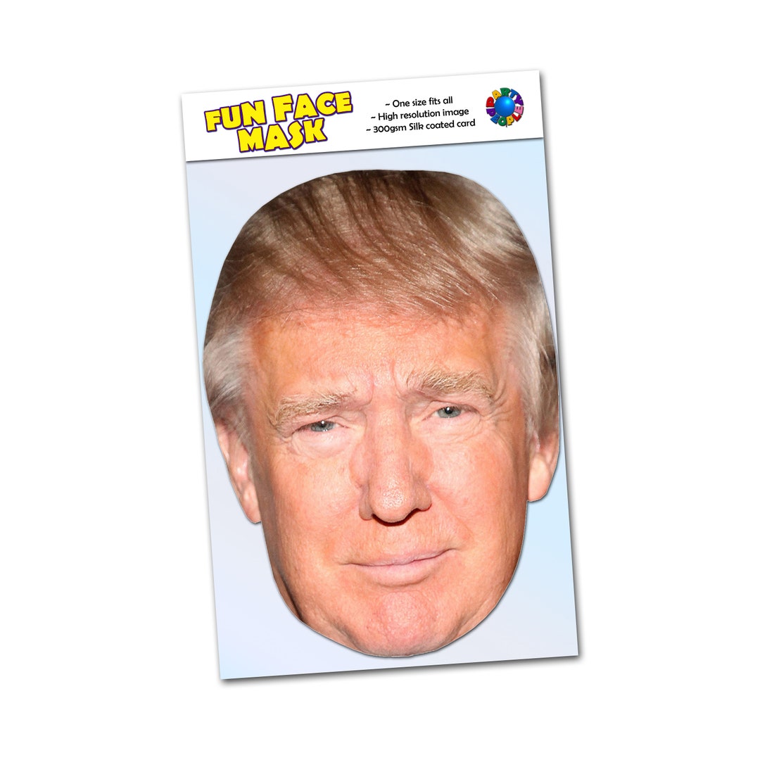 Donald Trump - Ready to Wear Celebrity Card Face Mask With Optional ...