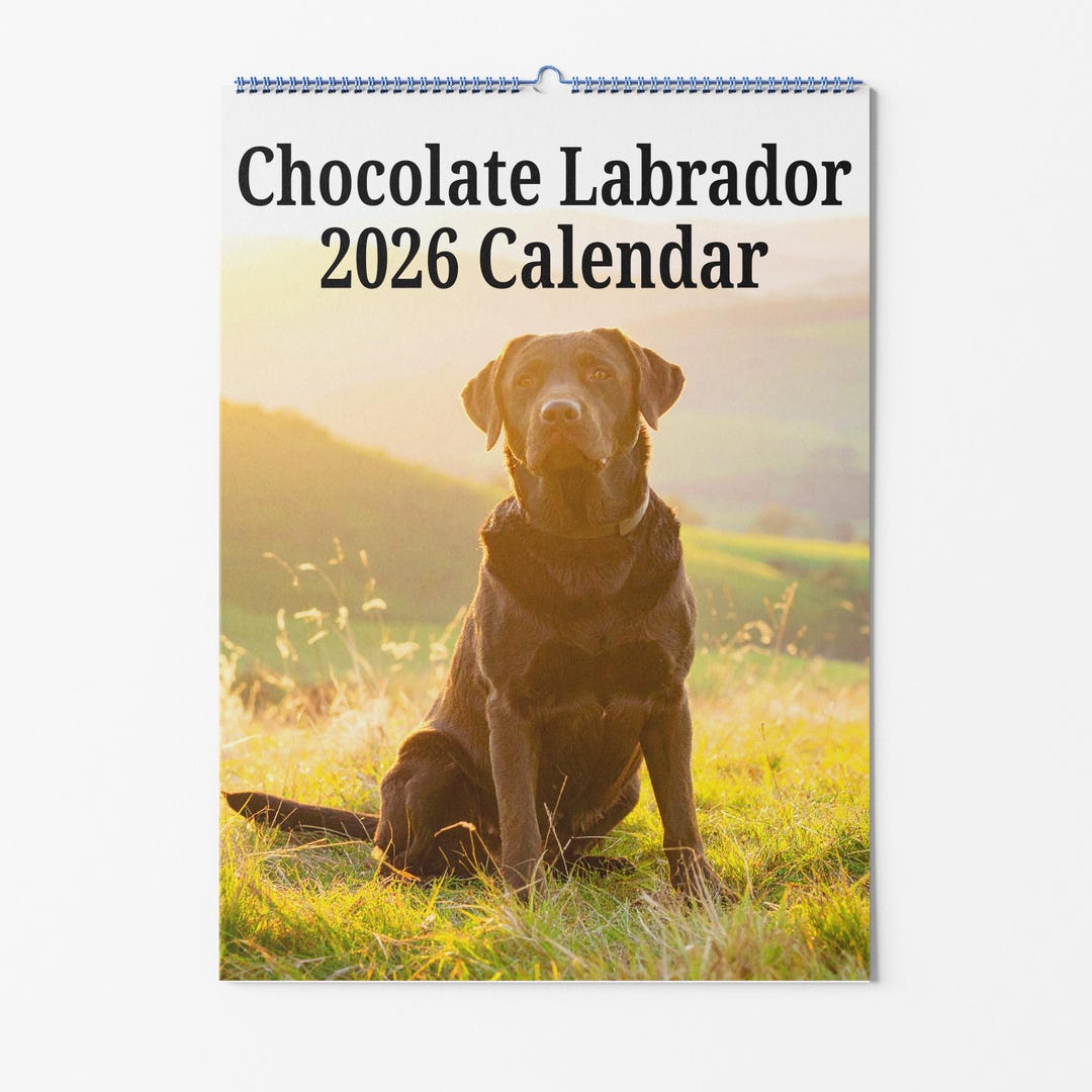 Chocolate Labrador Calendar – A3 or A4 Wall Calendar – Choice of Sizes ...