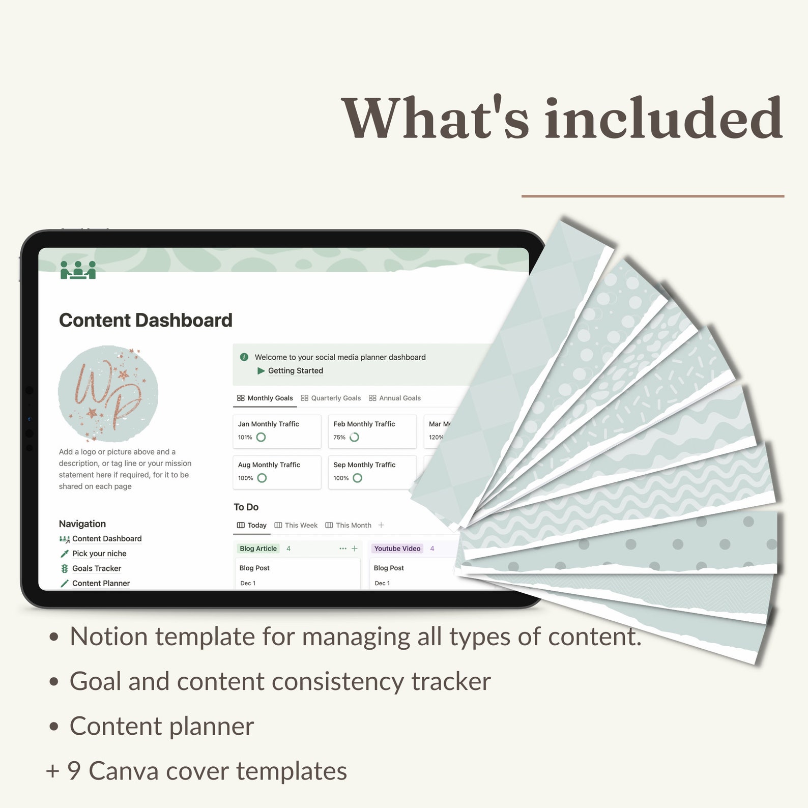 Content Planner Notion Template. Blog Post Planner & Social Media Planner and Tracker for ...