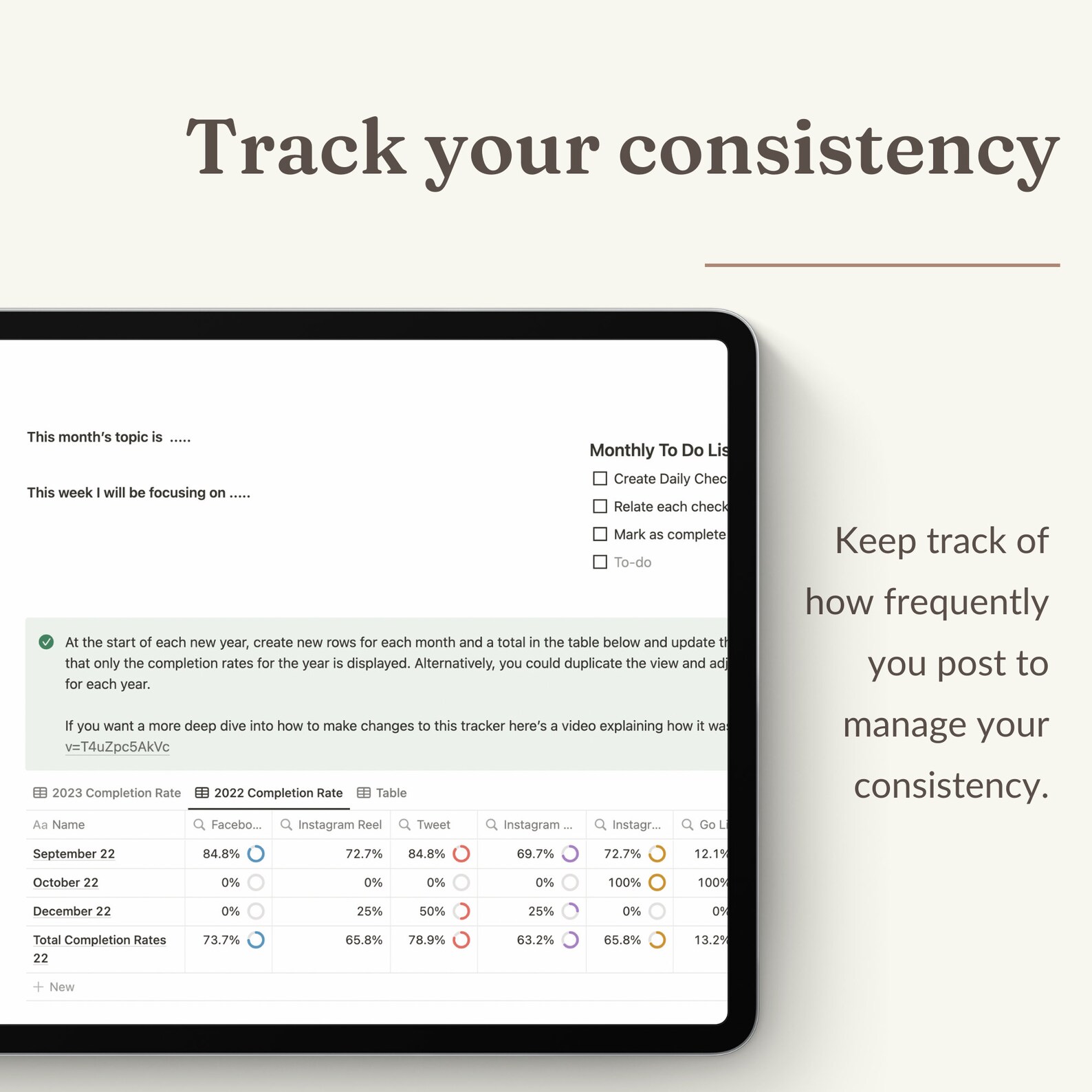 Content Planner Notion Template. Blog Post Planner & Social Media Planner and Tracker for ...