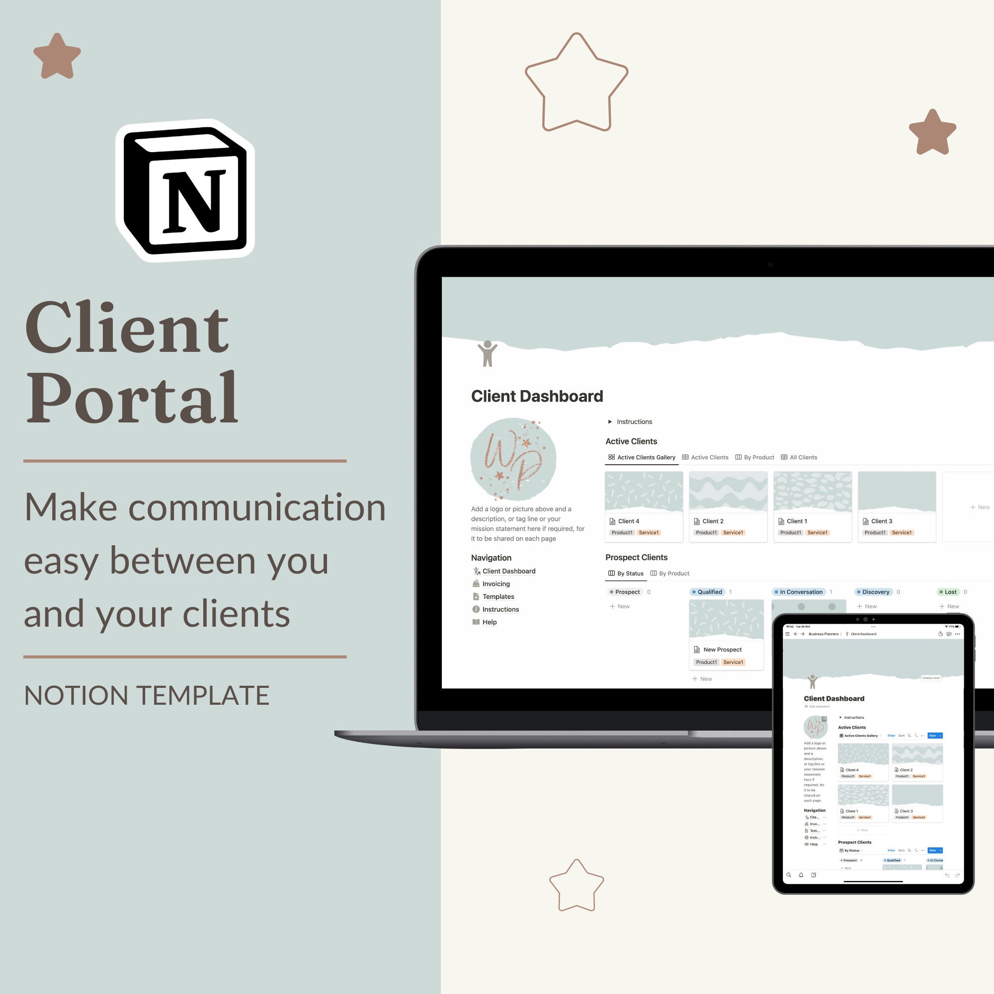 Notion Template for Clients. Freelance Planner, Coach Client Onboarding ...