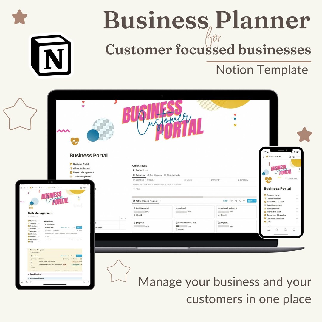 Customer Business Planner 2023. Notion Template for a Small Business ...