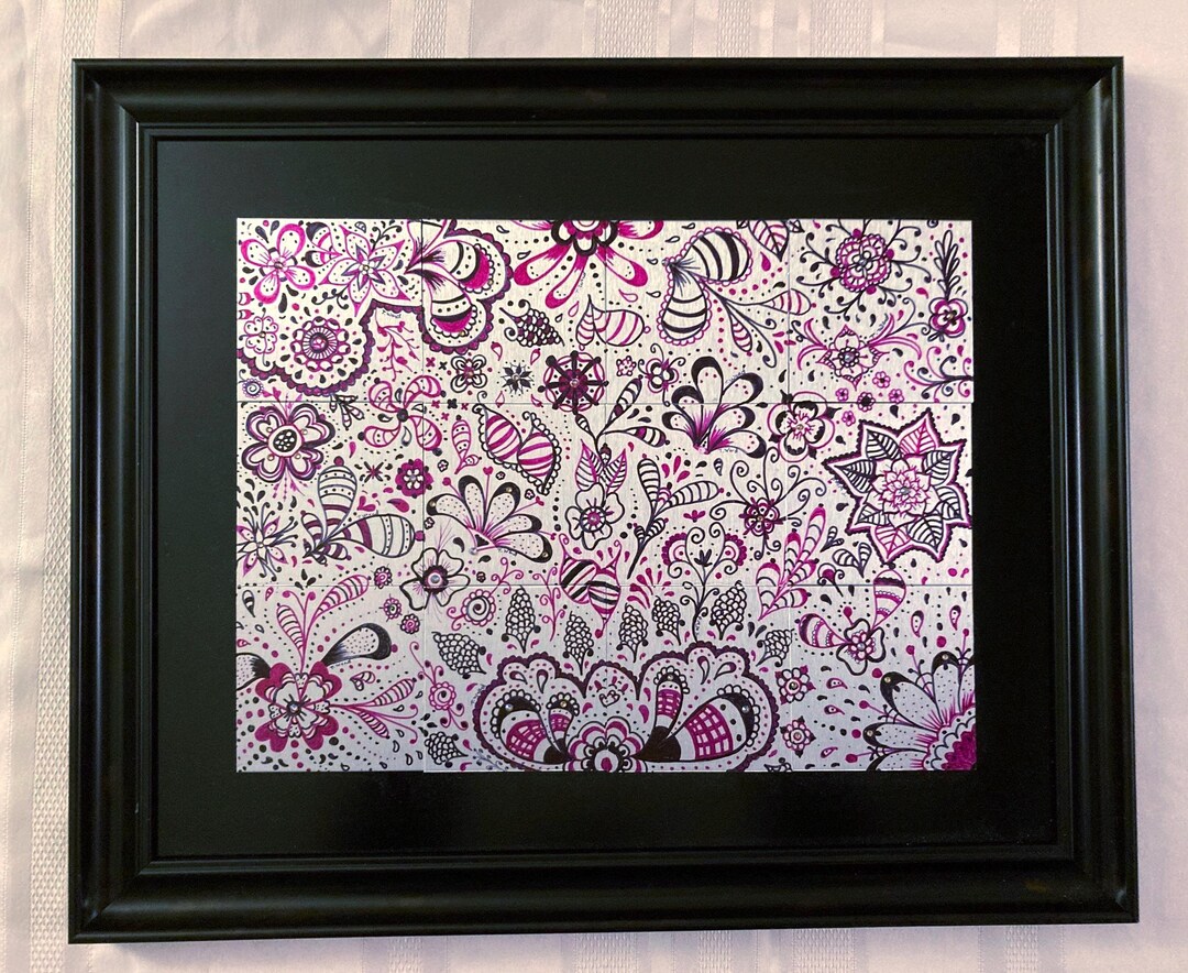 Floral Intentions - Hand Drawn Doodles on Metal AOM4 - Etsy