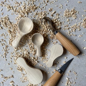 Spoon Carving Kit Begginer Spoon Carving Kit Wooden Coffee Scoop Making Kit Beginner Whittling Kit Etsy UK
