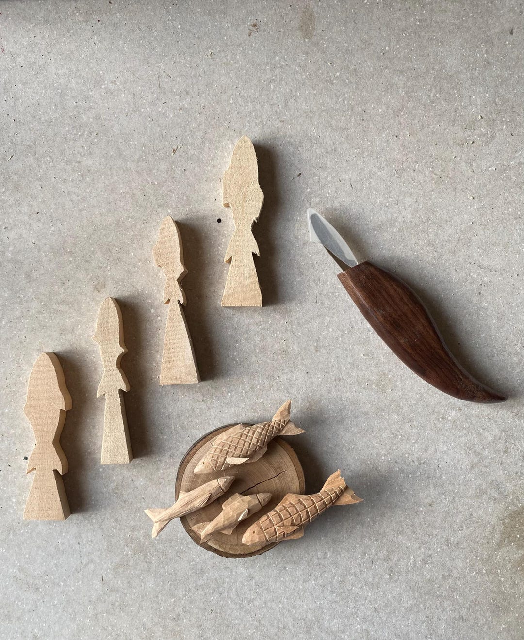 Beginners Wood Carving Kit | Whittling Fish Kit | Whittling Tool Fish ...