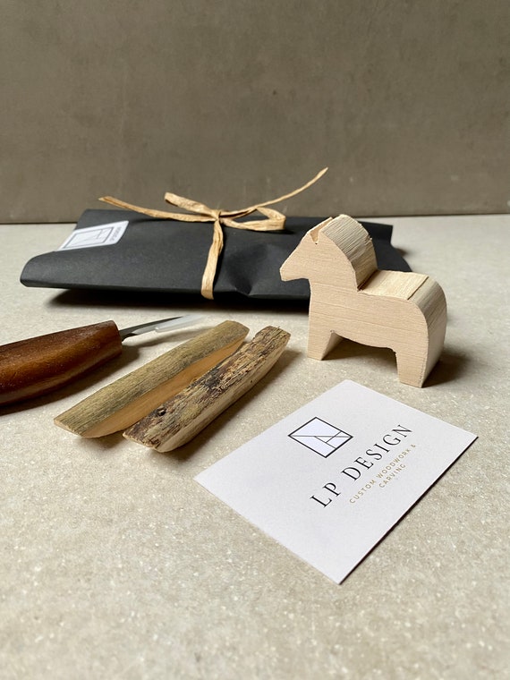 Beginner Whittling Kit Make Your Own Wooden Horse Whittling Tool Carving Kit Driftwood Scandi Dala Horse Whittling Wood Carving Kit Etsy UK