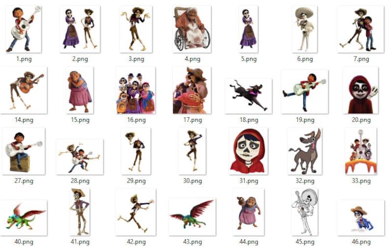 Coco Clipart Coco PNG files Coco Characters Coco Cartoon | Etsy