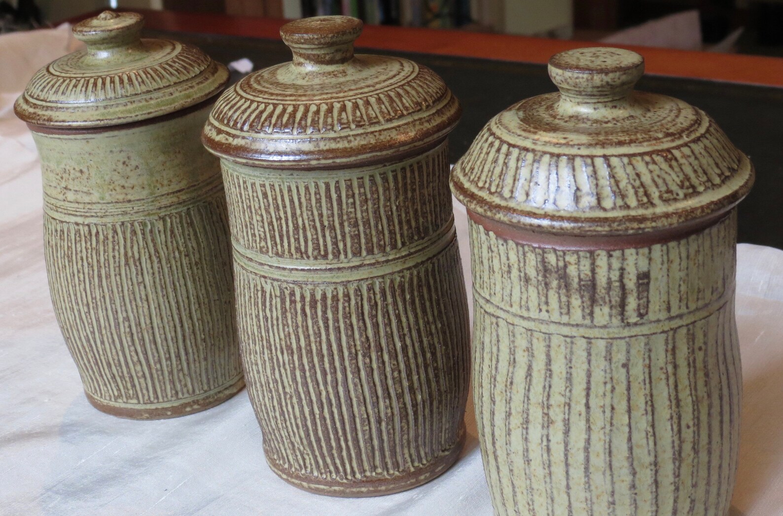 Small Fluted Lidded Pot - Etsy