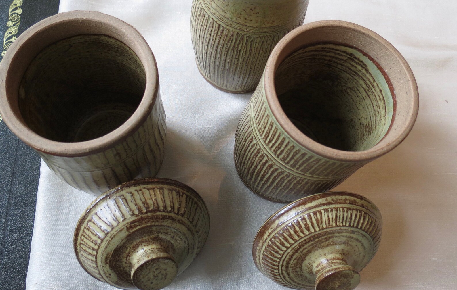 Small Fluted Lidded Pot - Etsy