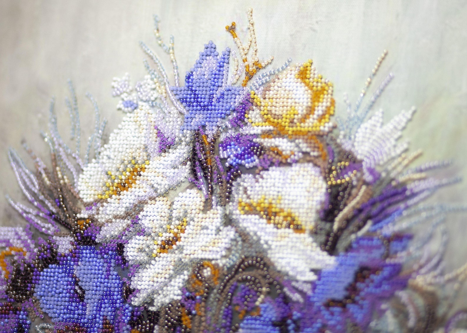 DIY Bead Embroidery Kit, Beadwork Craft Kit for Adults, Art Canvas Wall ...