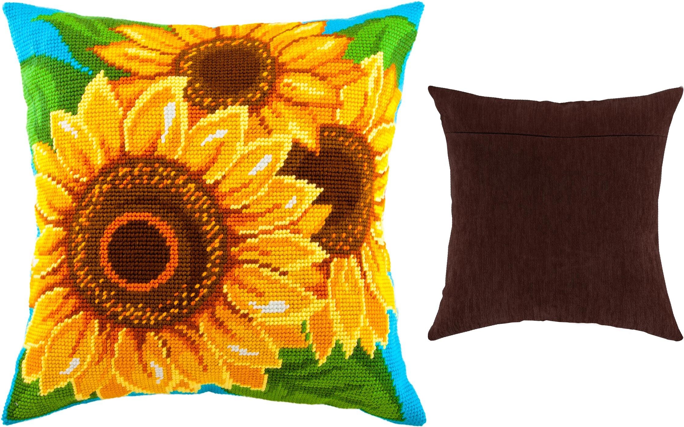 DIY Needlepoint Pillow Kit Sunflowers Tapestry | Etsy