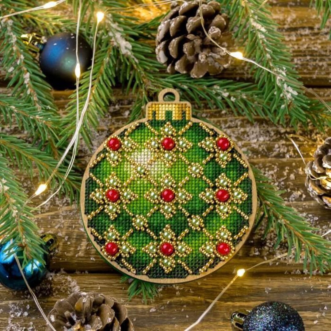 DIY Christmas Tree Toy Kit "green Ball" | Embroidery Kit | Christmas ...