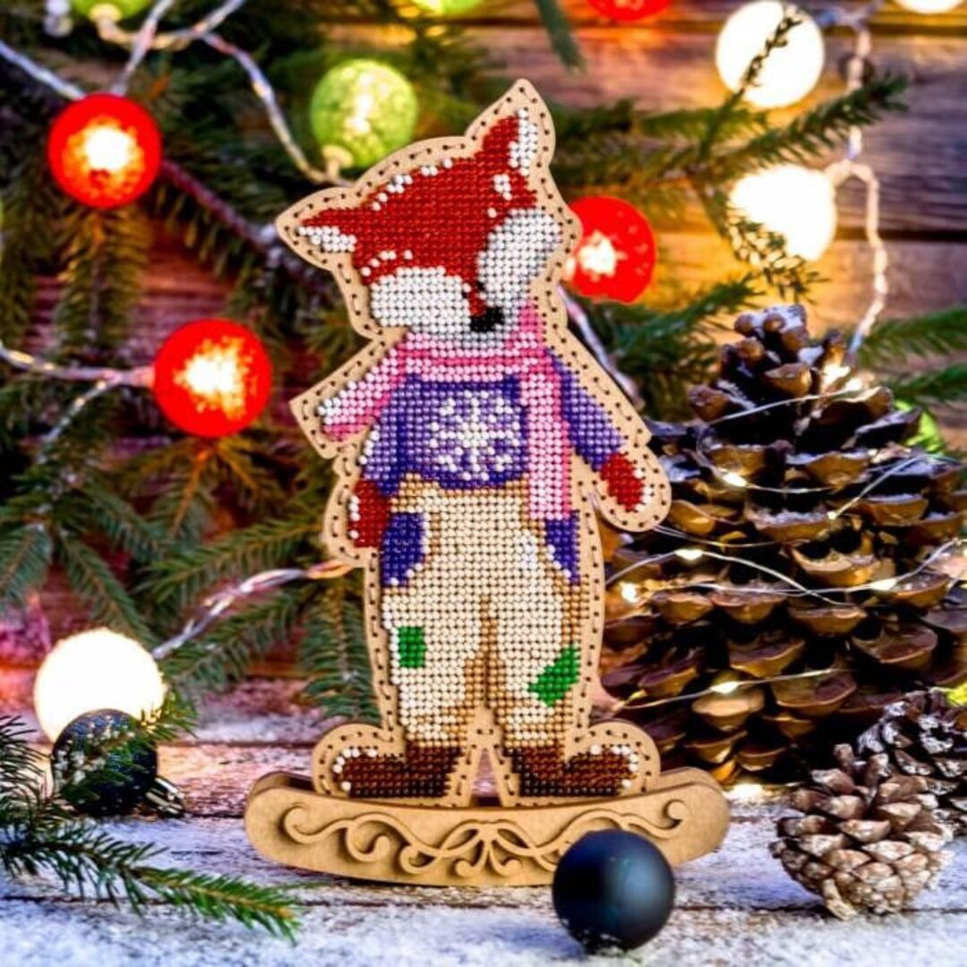 DIY Christmas Toy Kit fox Xmas Tree Beading - Etsy