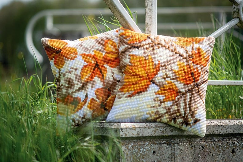 DIY Cross Stitch Cushion Kit autumn Seeds - Etsy