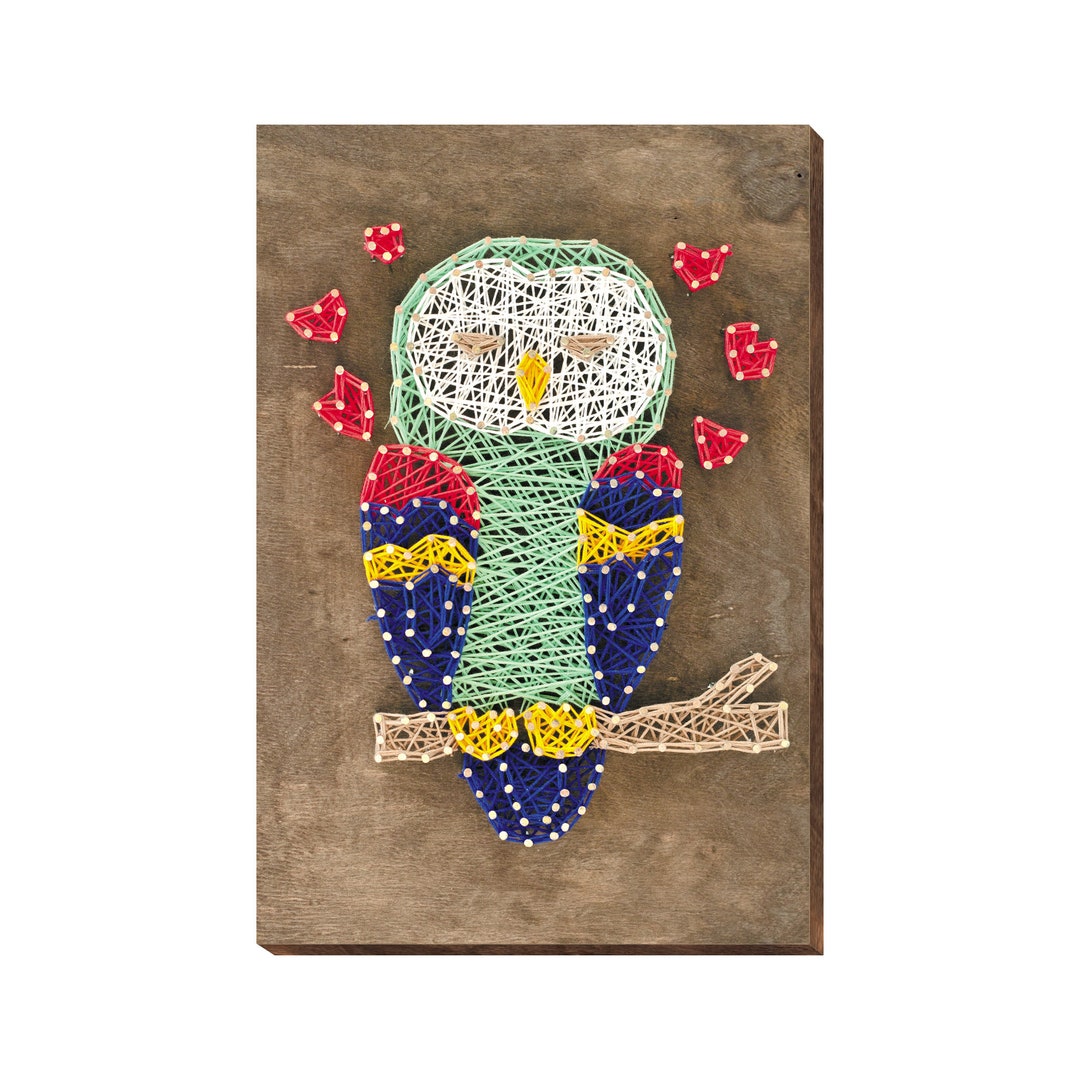 String Art Creative DIY Kit "owl" 7.5"x11.4" / 19.0x29.0 Cm, Wall Decor ...