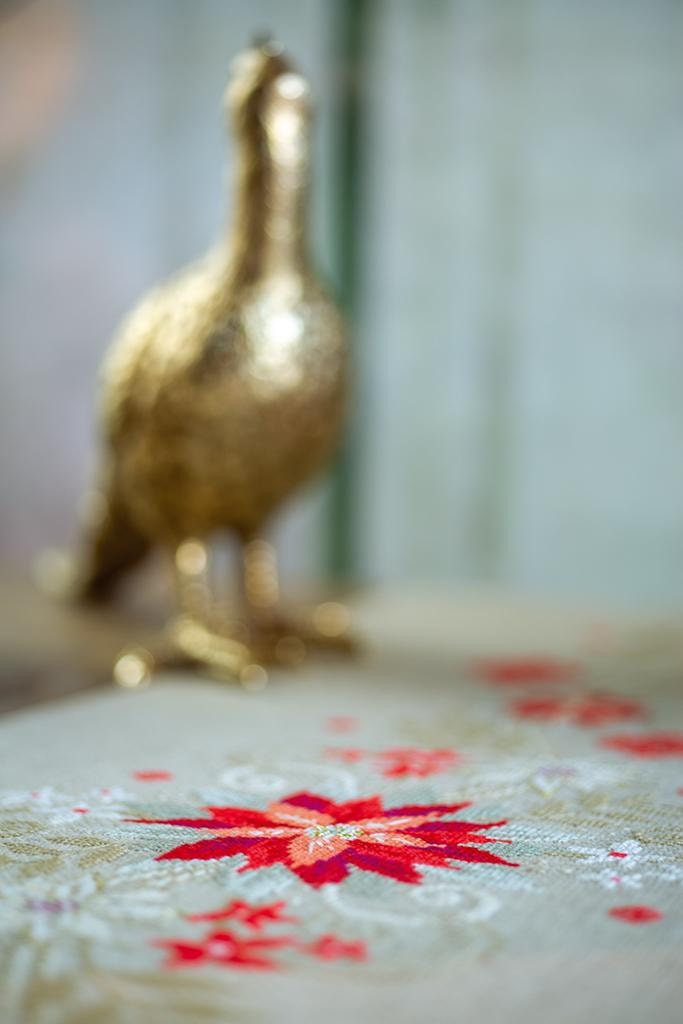 DIY Aida Table Runner Kit "christmas", Counted Cross Stitch Kit ...