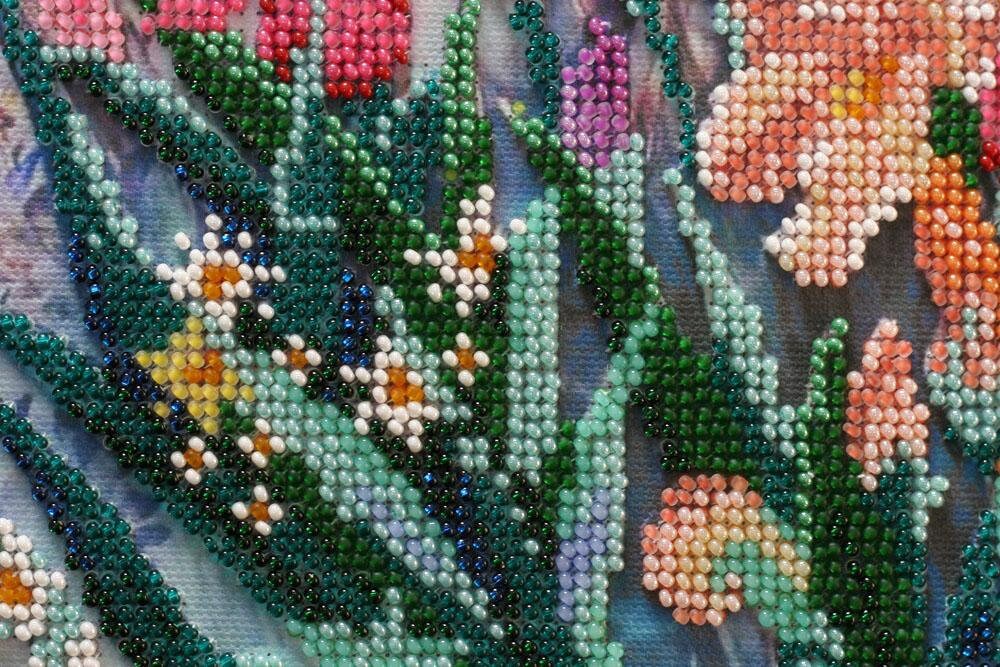 DIY Bead Embroidery Kit on Art Canvas morning - Etsy