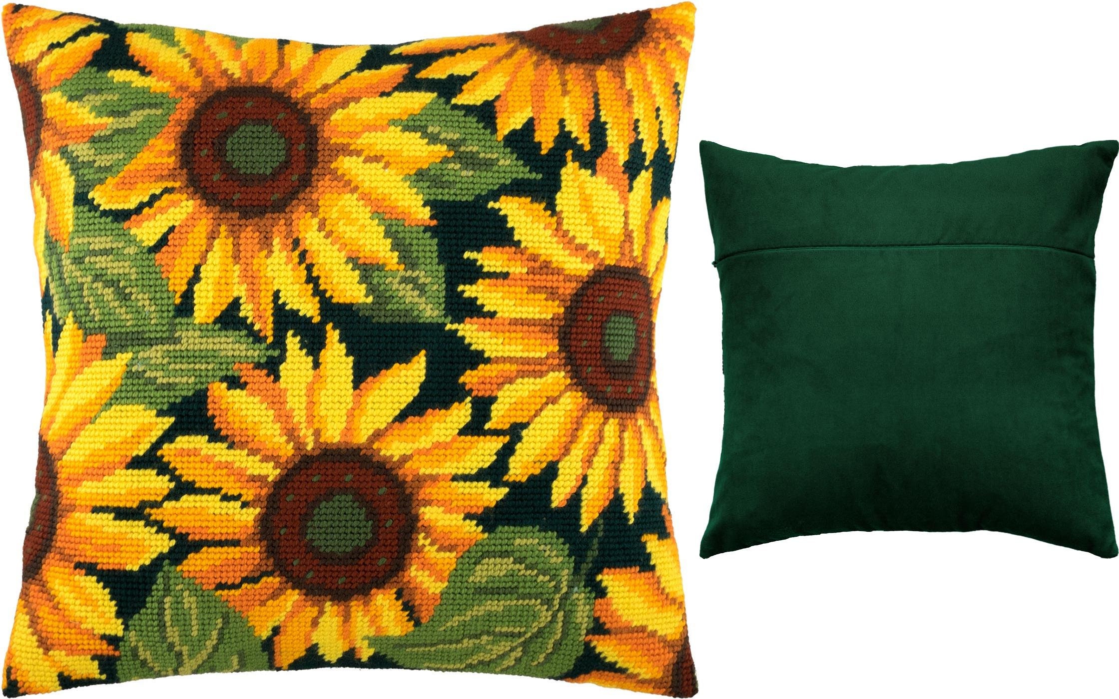 DIY Needlepoint Pillow Kit Sunflowers Tapestry | Etsy