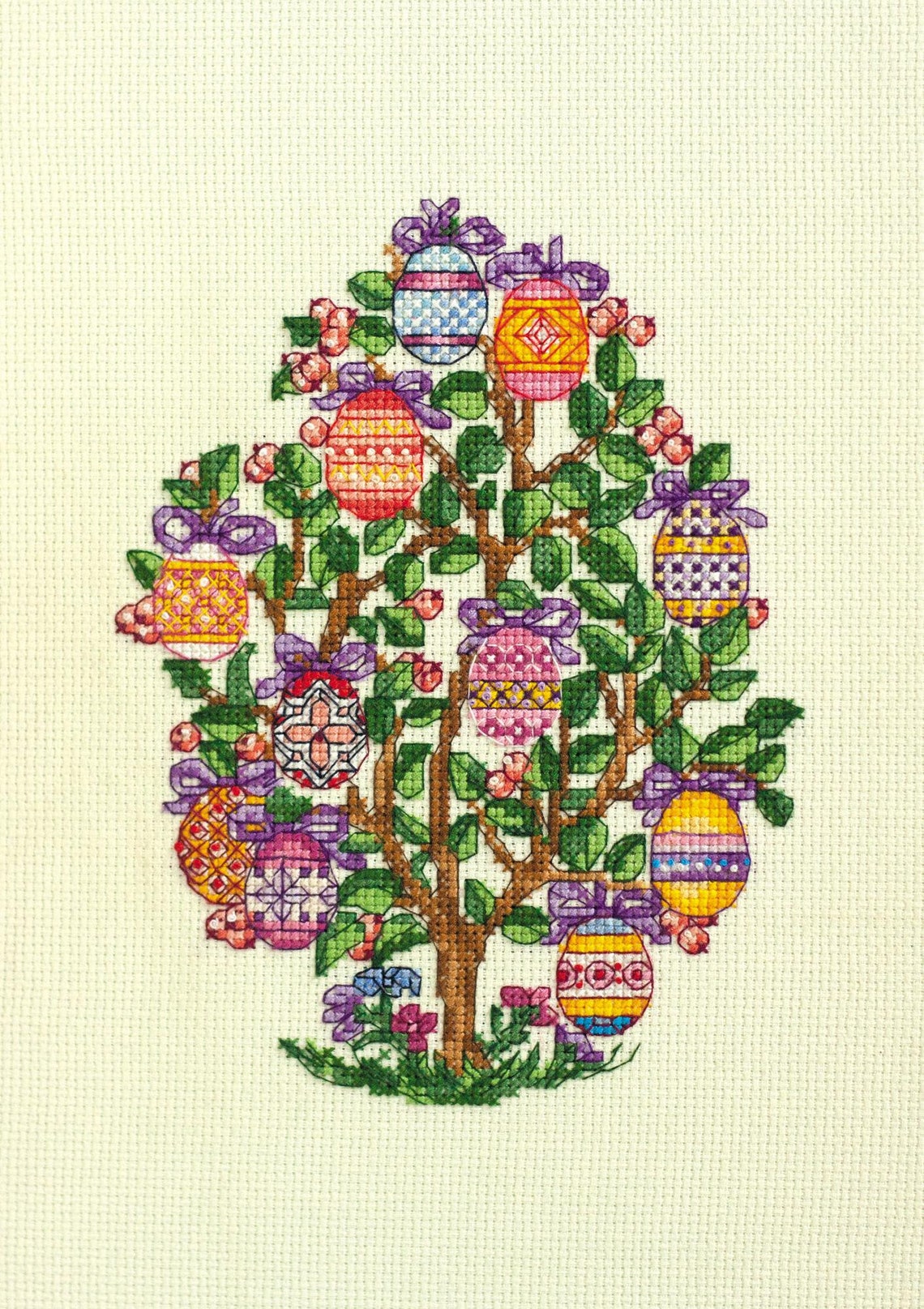 DIY Counted Cross Stitch Kit easter Tree | Etsy