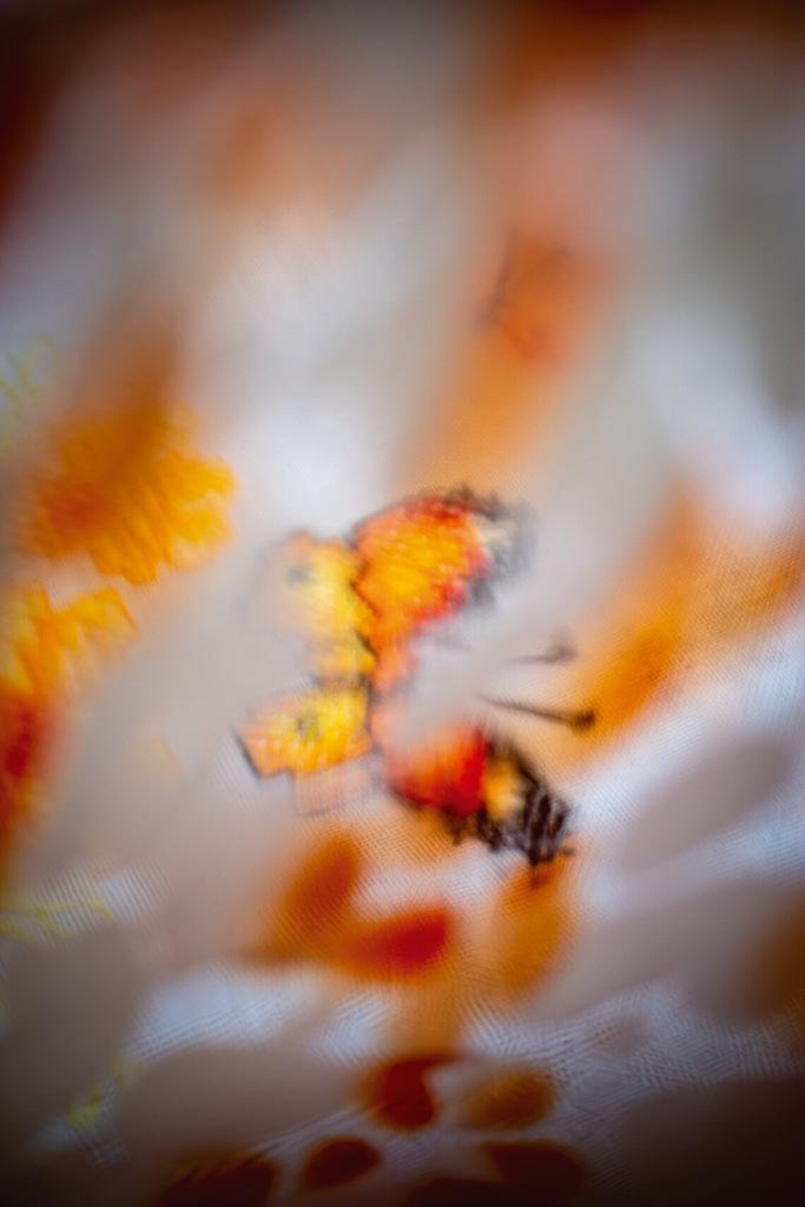 DIY Printed Table Runner Kit orange Flowers and - Etsy