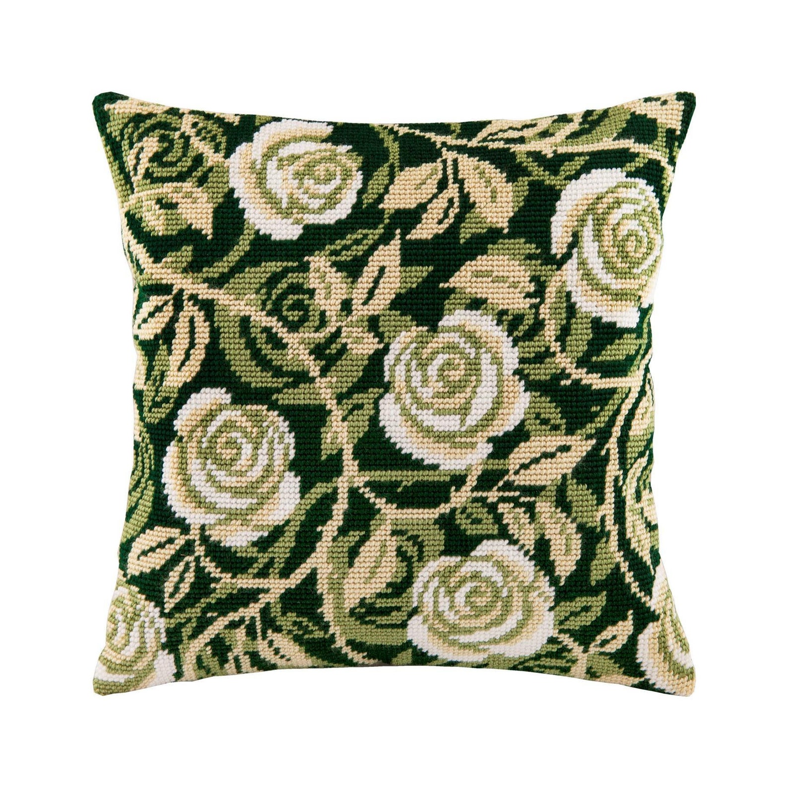 DIY Needlepoint Pillow Kit rose Curls Tapestry - Etsy