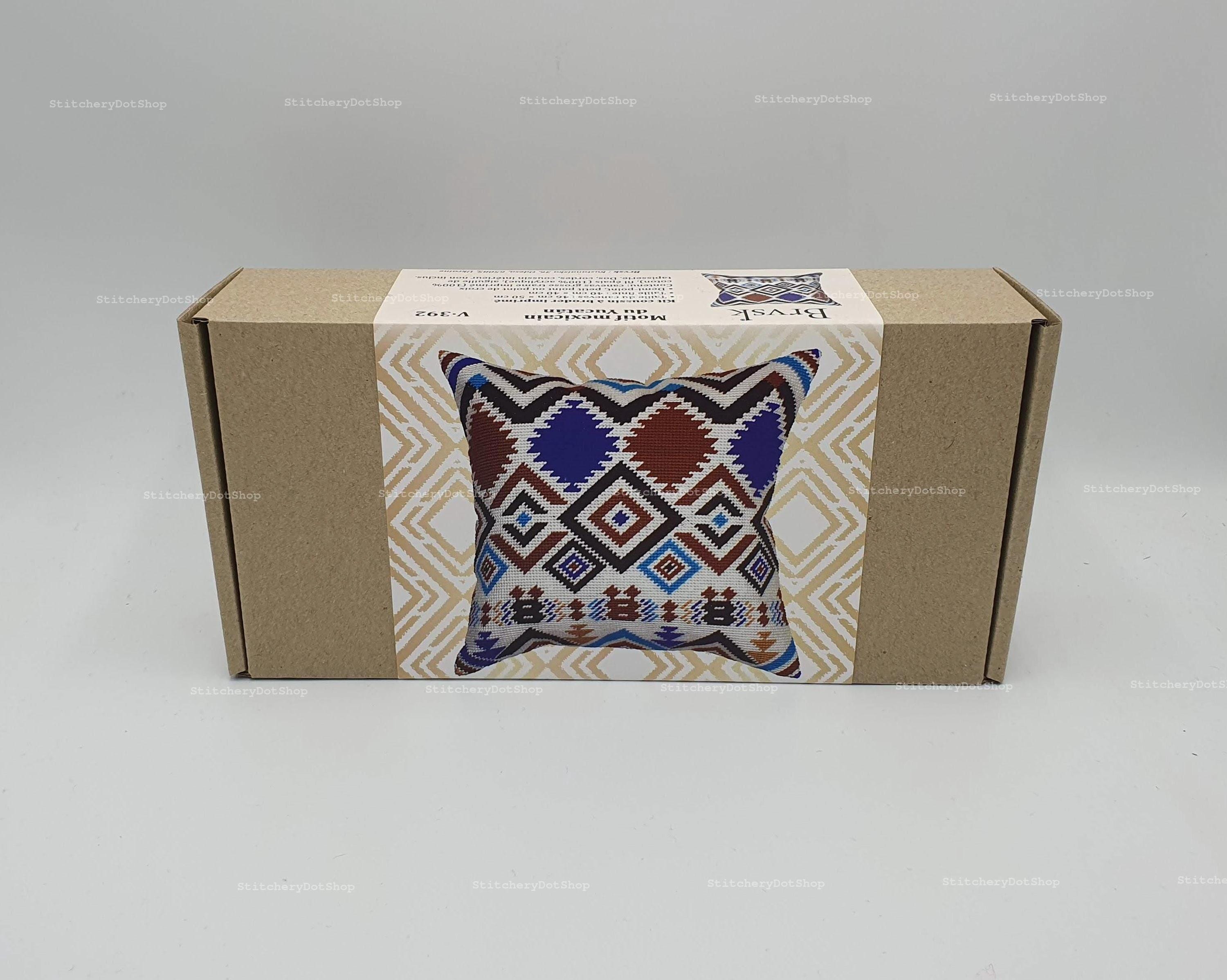 DIY Needlepoint Pillow Kit "yucatán Mexican Pattern" | Tapestry Cushion ...
