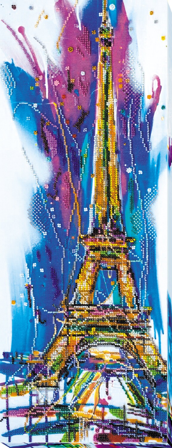 DIY Bead Embroidery Kit on Art Canvas eiffel Tower - Etsy