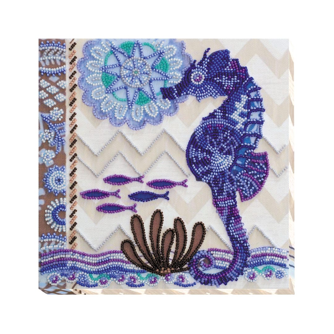 DIY Bead Embroidery Kit "at the Bottom of the Sea" | Beading Pattern ...