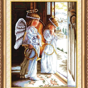 DIY Counted Cross Stitch Kit "angels", Embroidery Kit, Home Decor ...