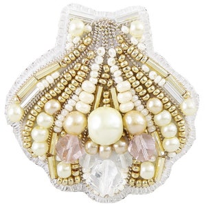 Beadwork Kit for Creating Brooch "shell", DIY Jewelry Making Kit ...